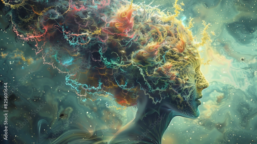 Neurodiversity concept. Neurodivergent person in a workplace, in the ...