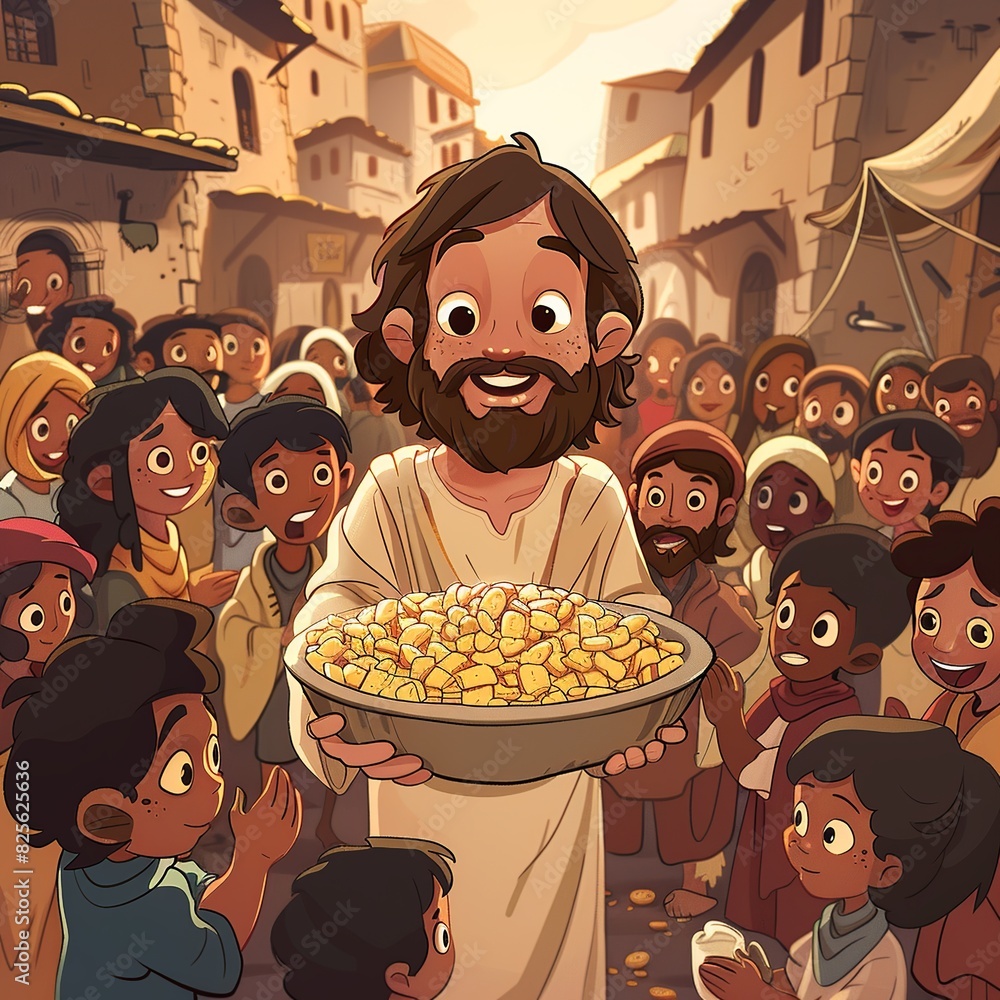 Experience the dramatic transformation in this cartoon illustration as ...