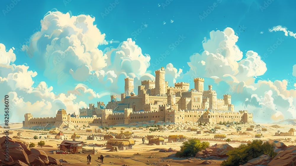 Witness the stark contrast in this dramatic cartoon illustration as ...