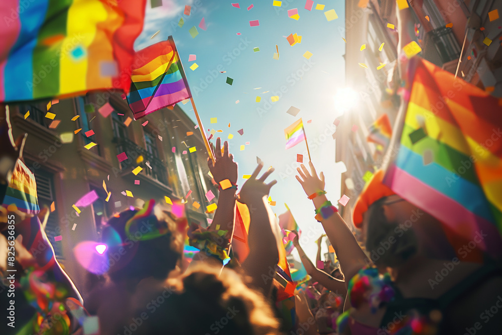 1. Create a vibrant scene of a diverse group of people celebrating at a ...