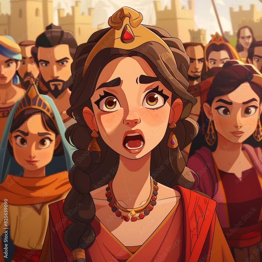 Experience the heartwarming cartoon where Queen Esther rallies her ...