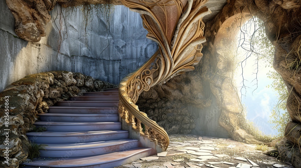 fantasy stairway adds a touch of mythical elegance, creating a magical ...
