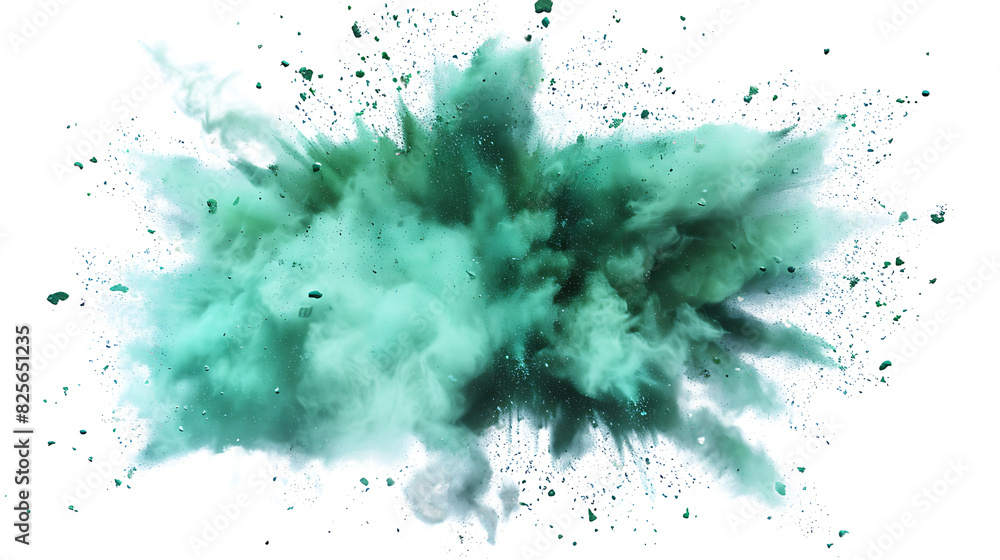 "Green Powder Explosion Vector Stock: Freeze Motion Effect in Vibrant ...