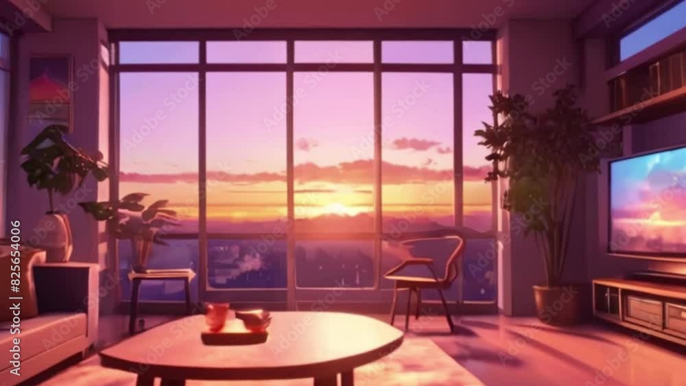 animated virtual backgrounds, stream overlay loop, interior, cozy ...