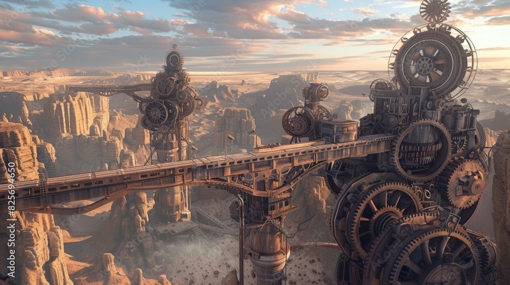 Delve into a world of steampunk wonder with a mesmerizing map ...