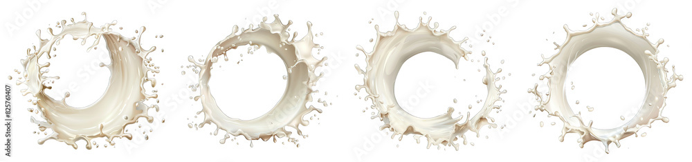 ภาพประกอบสต็อก Rice Milk Splash isolated on transparent png background ...