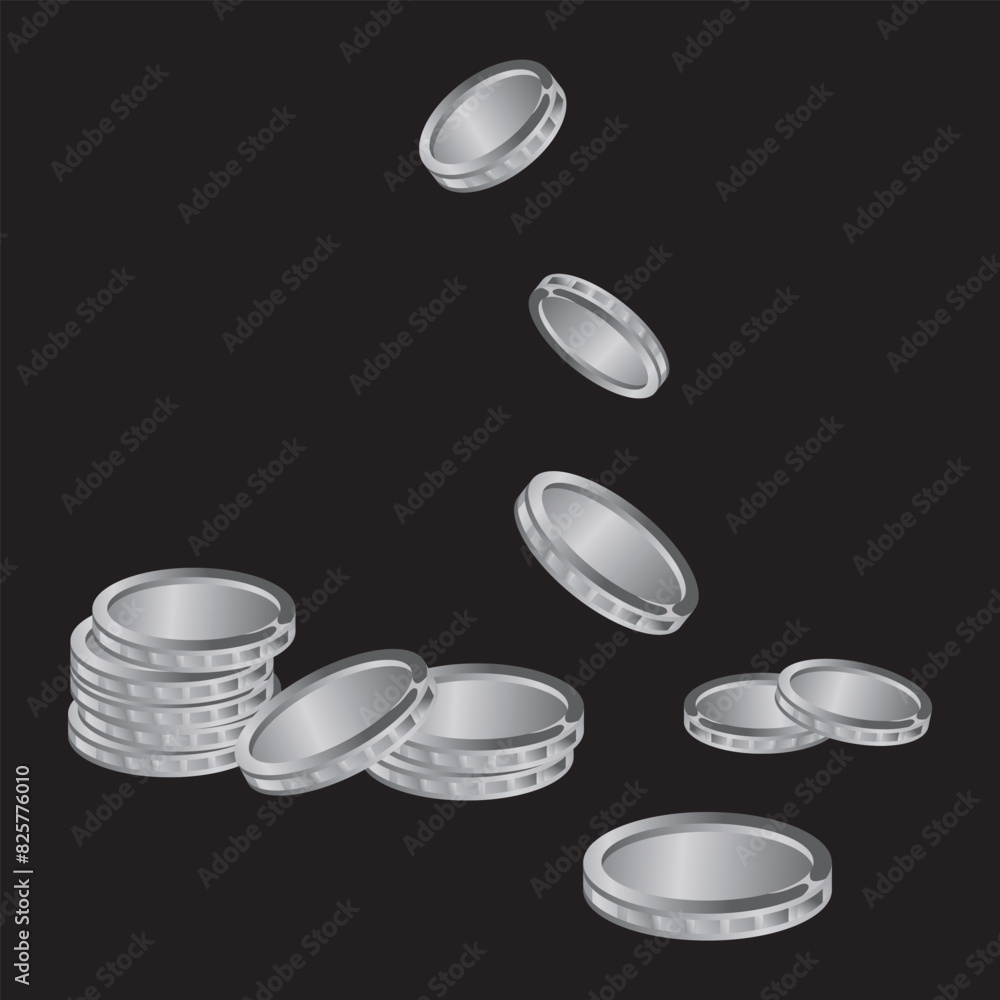 Vector illustration. Coins templates for printable games. Stock Vector ...