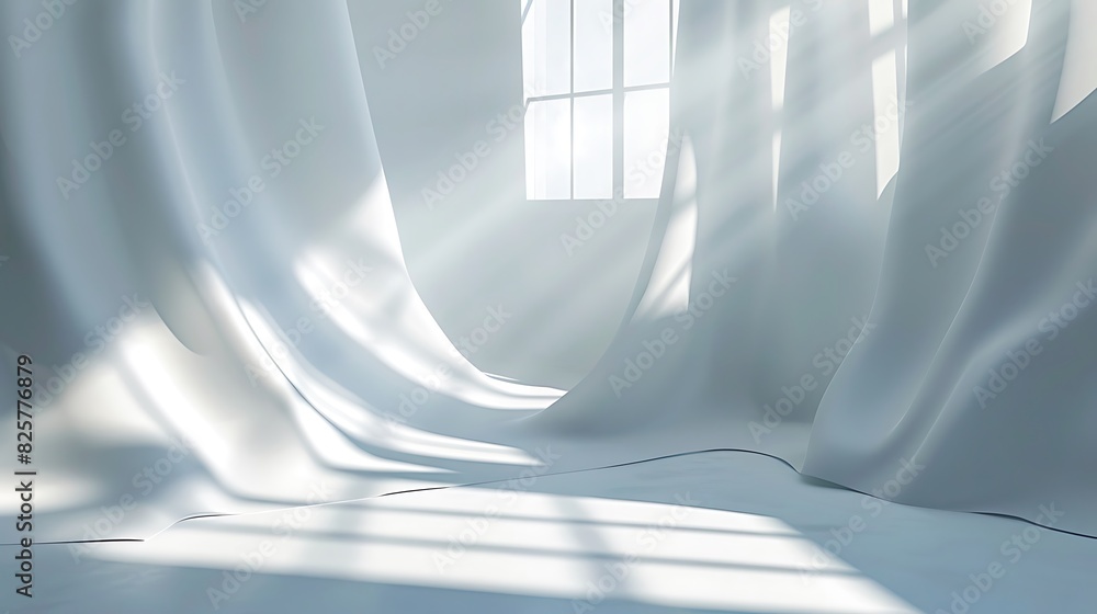 Abstract white background with shadows and light, modern interior ...