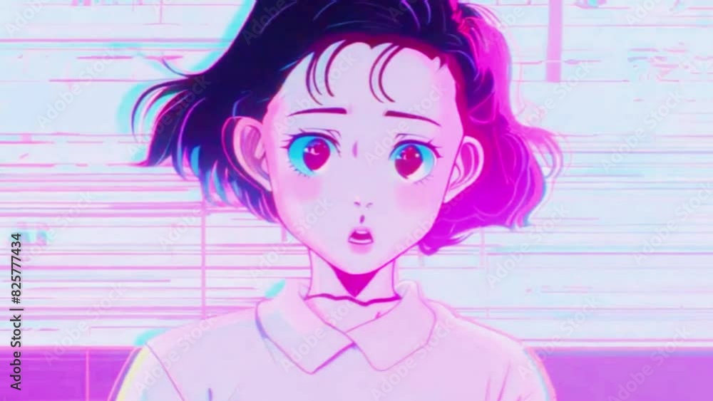 Occasional glitches and visual distortions, typical of lofi aesthetic ...