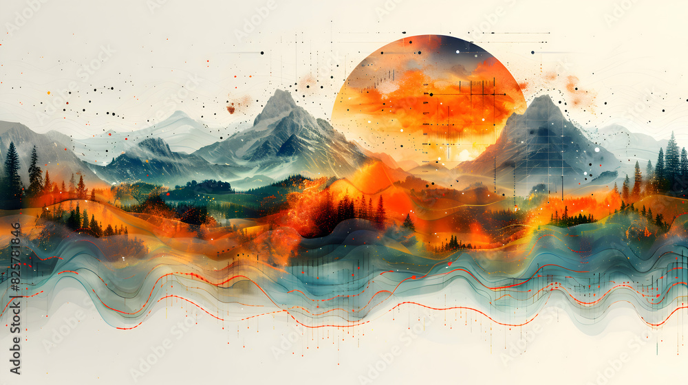 A detailed educational infographic with brush stroke banners, showing ...