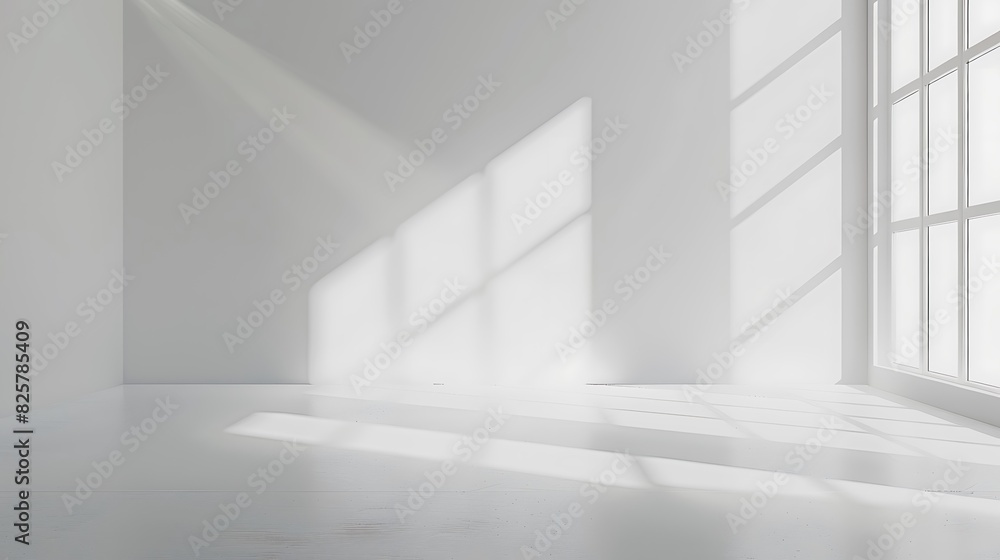 Abstract white background with shadows and light, modern interior ...