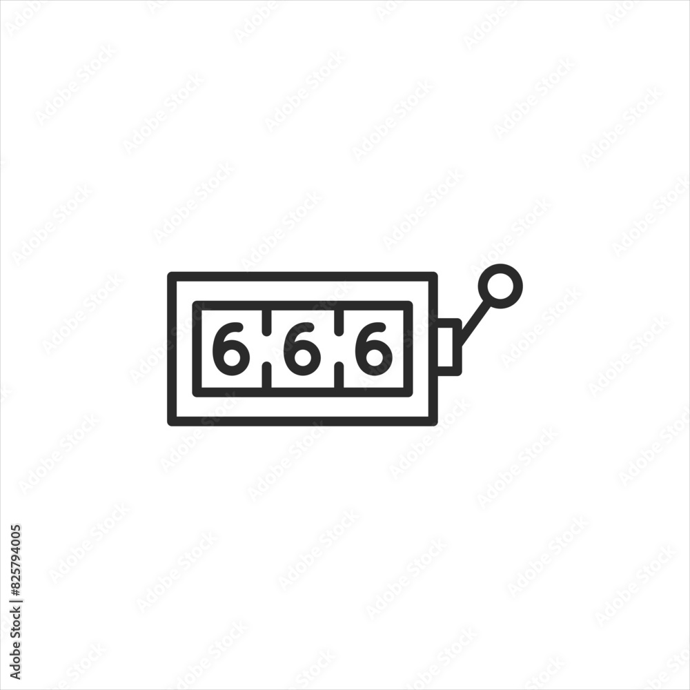 Hand tally counter icon. Simple mechanical clicker icon with the number ...