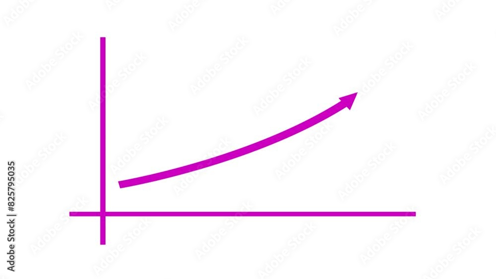 Business graph chart with upward trend animation. abstract business ...