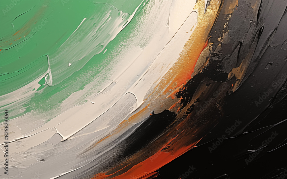 Abstract and minimalist oil painting background with copy space. Black ...