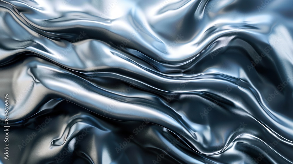 Macro photography of organic texture of liquid silver, background with ...