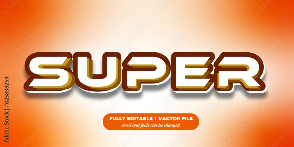 3D Fully Editable Vintage Style Text Effect. editable original vector ...