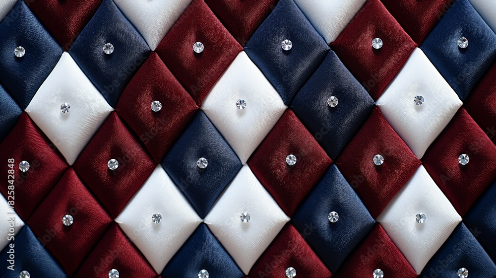 Argyle fabric pattern background featuring diamond shapes in navy ...