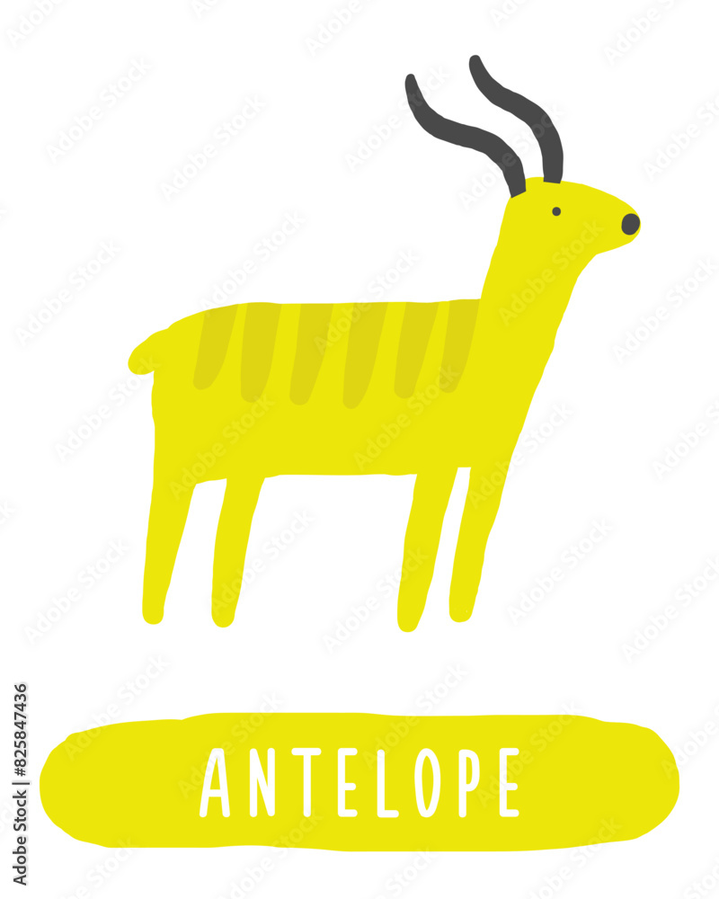 Learn jungle forest flashcard. Learning English words for kids. Cute ...