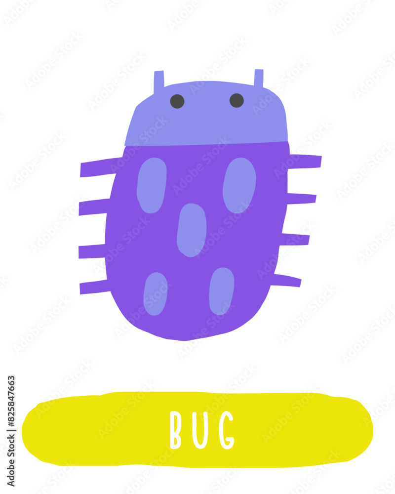 Learn jungle forest flashcard. Learning English words for kids. Cute ...