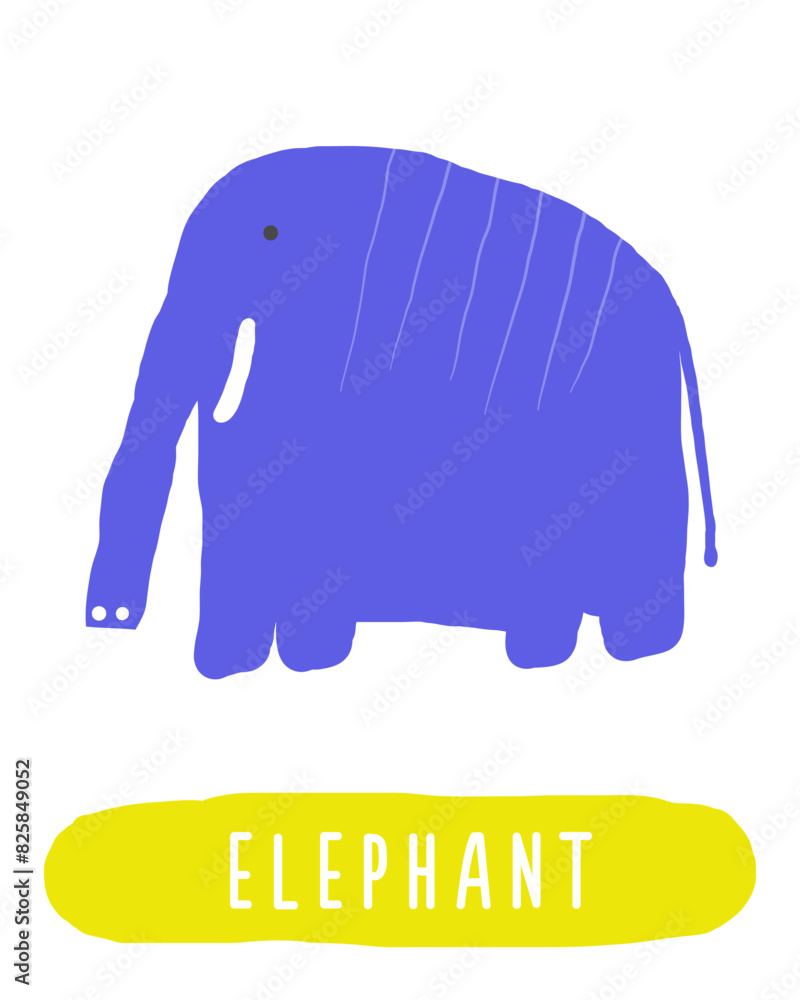 Learn jungle forest flashcard. Learning English words for kids. Cute ...
