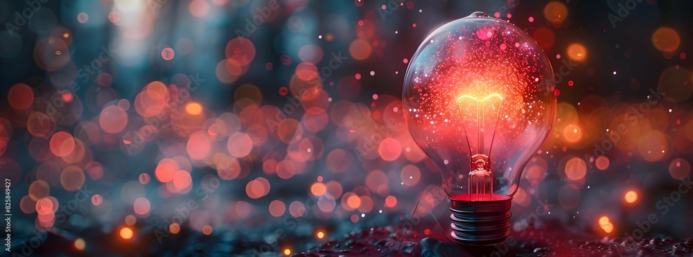 An energetic creative brainstorming session with idea bubbles and mind ...