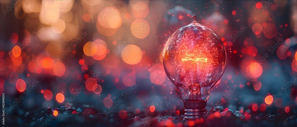 An energetic creative brainstorming session with idea bubbles and mind ...