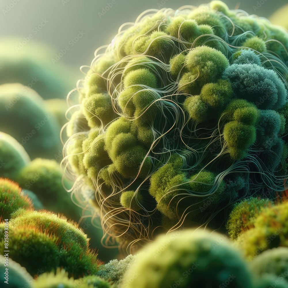 Extreme Macro Photo of Moss Plants: Microscopic Beauty Unveiled Stock ...