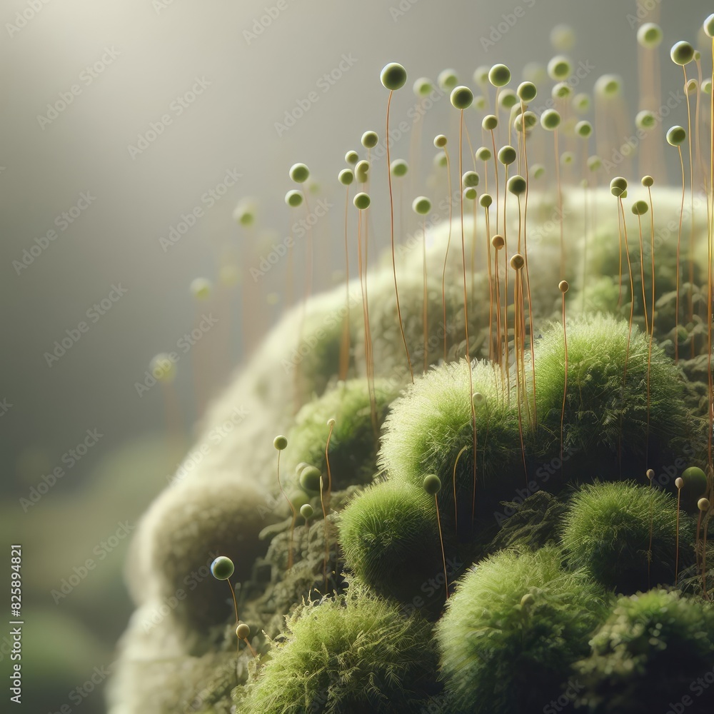 Extreme Macro Photo of Moss Plants: Microscopic Beauty Unveiled Stock ...