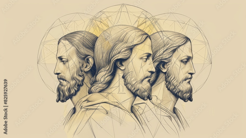Biblical Illustration of the Trinity, Emphasizing the Unity of Jesus ...