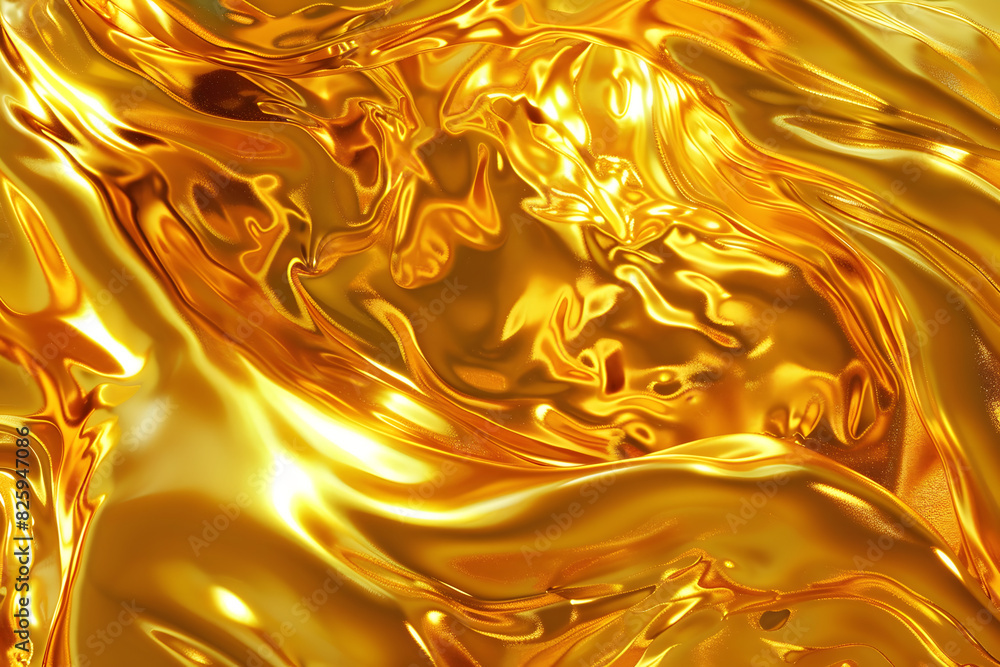 abstract 3d background with flowing liquid gold texture seamless golden ...