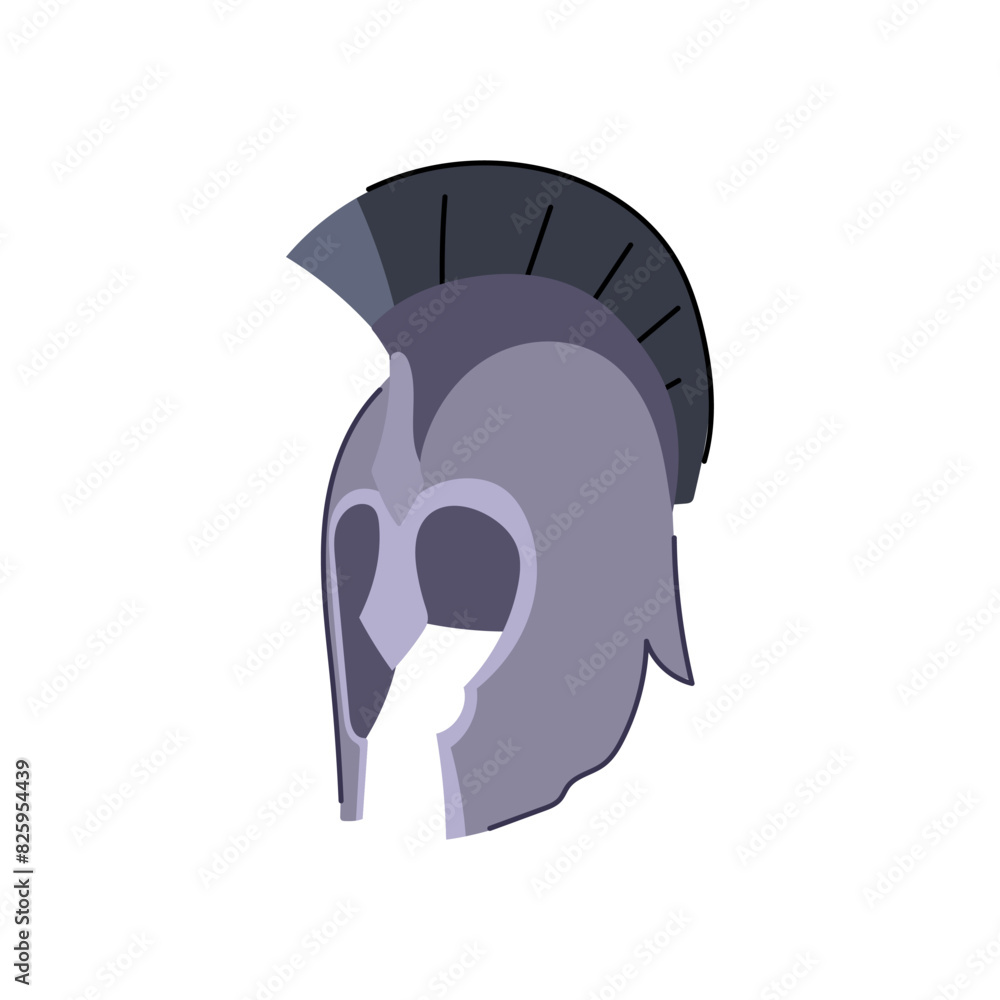 ancient spartan helmet cartoon. armour rome, silhouette trojan ...