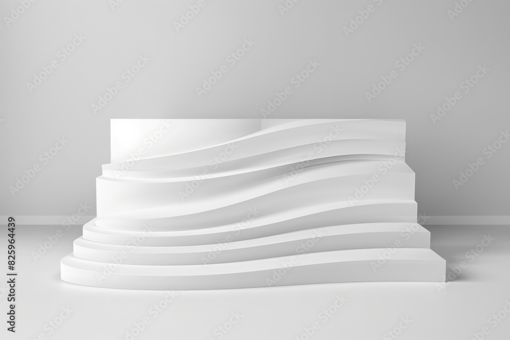 Backdrop Banner. Three-Dimensional Trade Show Display with White ...