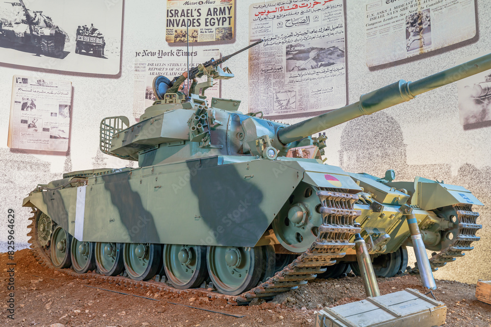 Royal Tank Museum, Amman, Jordan - May 4, 2024: Imposing British ...