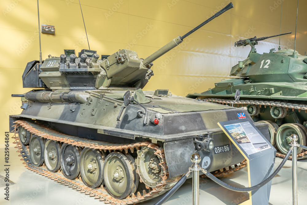 Royal Tank Museum, Amman, Jordan - May 4, 2024: British Scimitar light ...