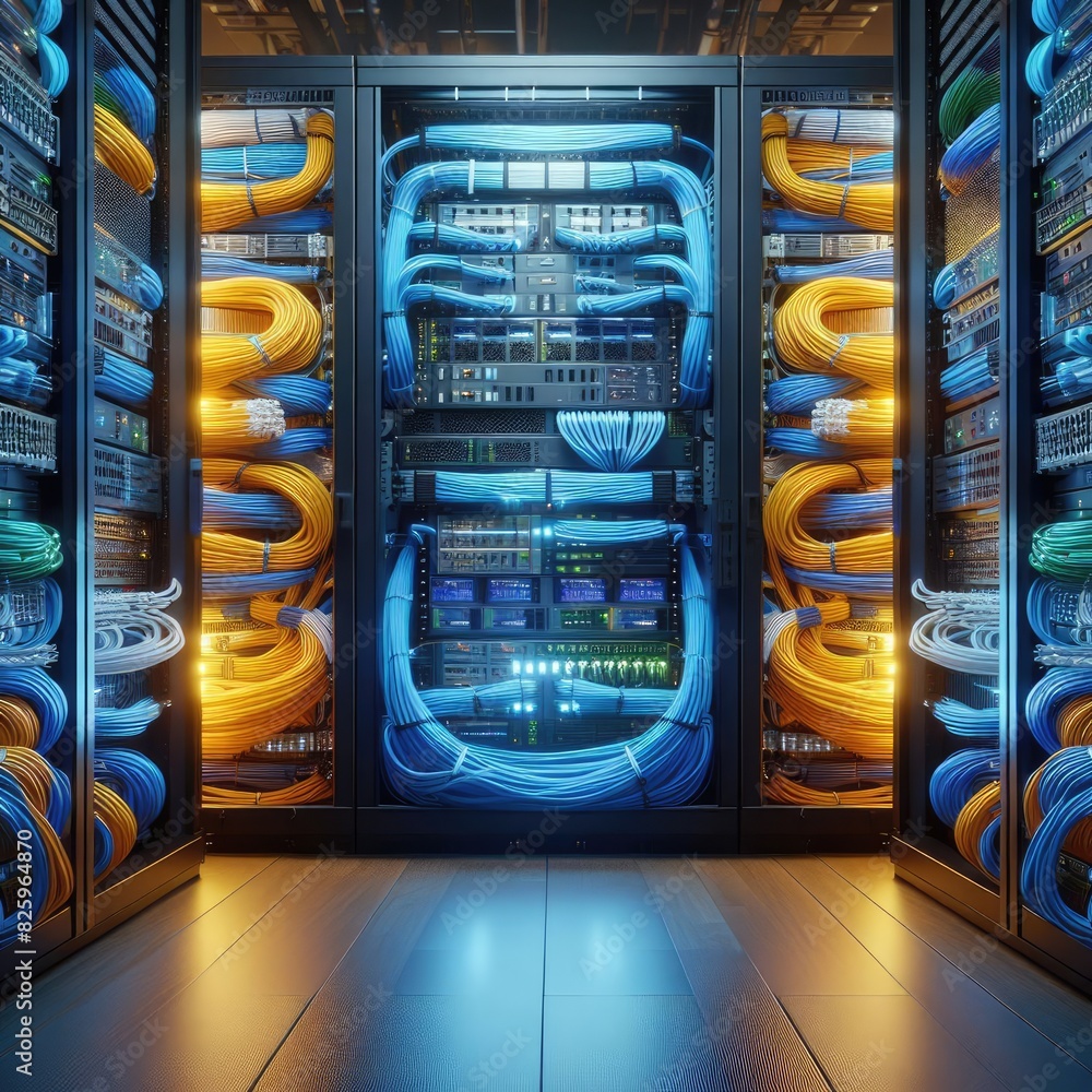 Digital Command Center: Peeking into State-of-the-Art Server Room Stock ...