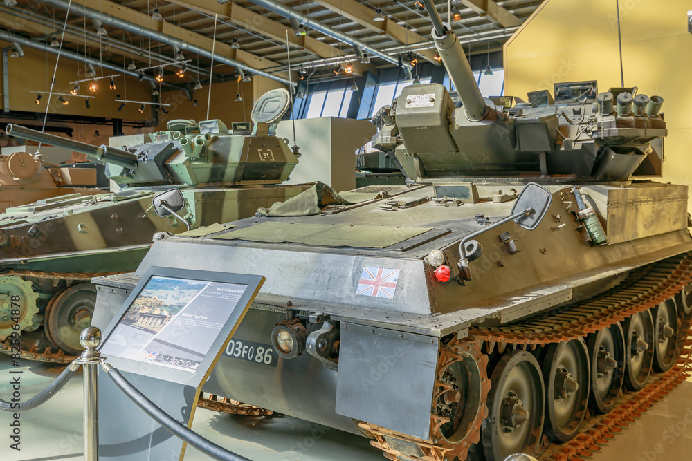 Royal Tank Museum, Amman, Jordan - May 4, 2024: British Scimitar light ...