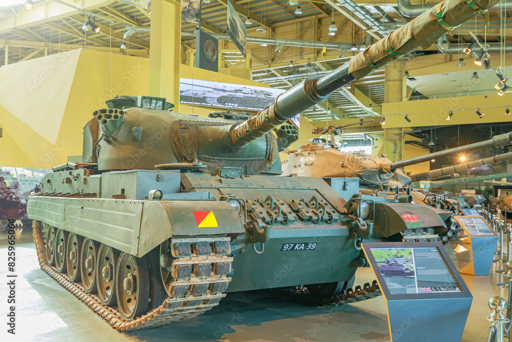 Royal Tank Museum, Amman, Jordan - May 4, 2024: Preserved Vickers MK. 3 ...