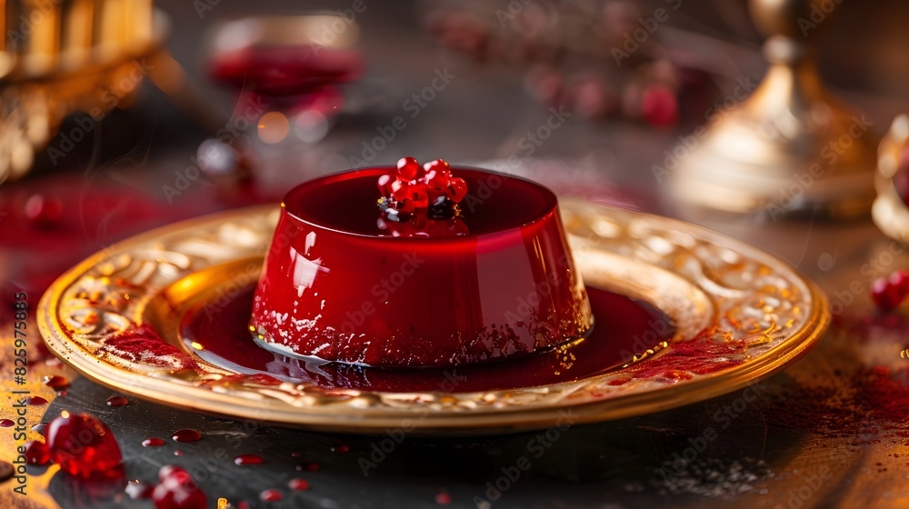 Spinel Flan:A Royal Delicacy in a Palace of Grandeur and Luxury Stock ...