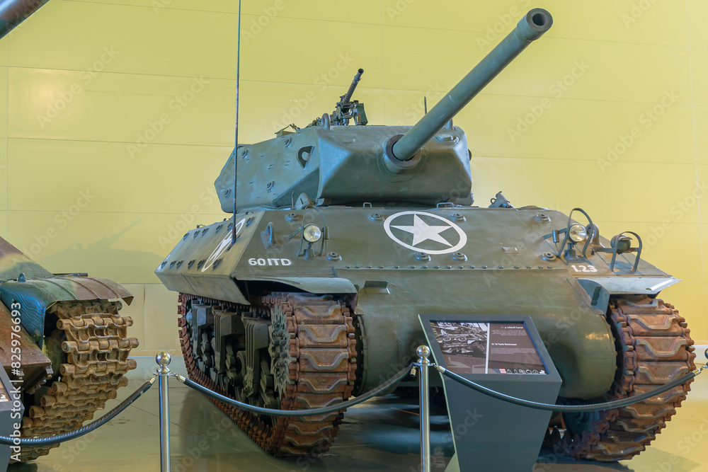 Royal Tank Museum, Amman, Jordan - May 4, 2024: American M10 tank ...