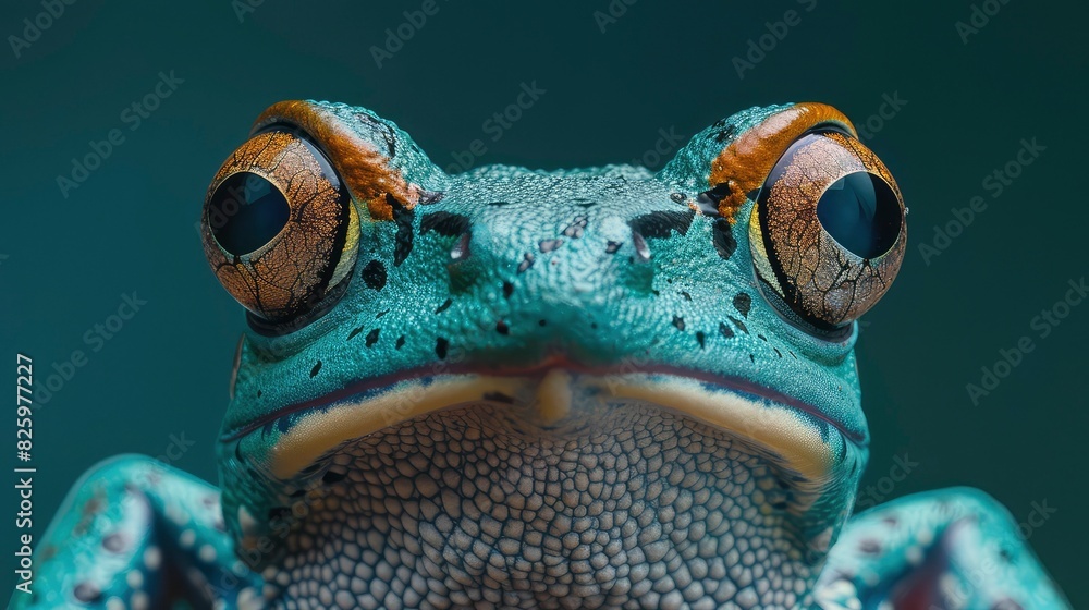 Macro Photography of a Rare Frog: Showcasing Bright, Vivid Colors and ...
