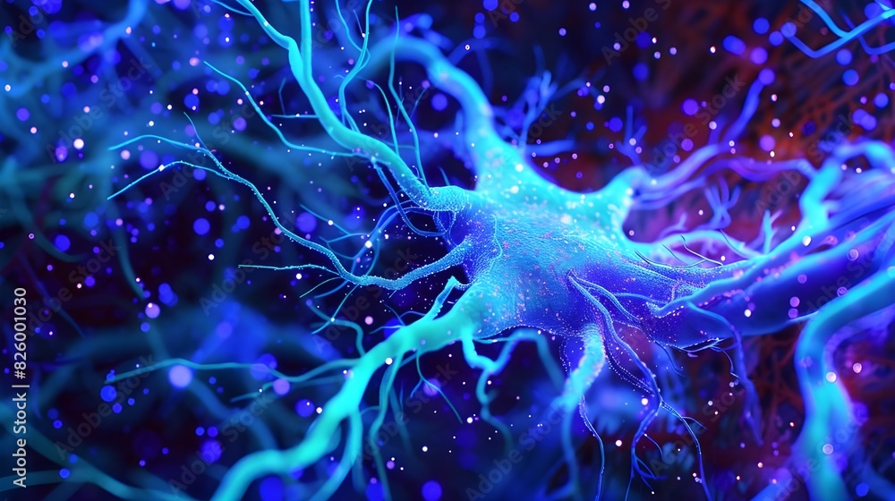 Detailed Brain Network and Synapse Illustration Complex Neural ...