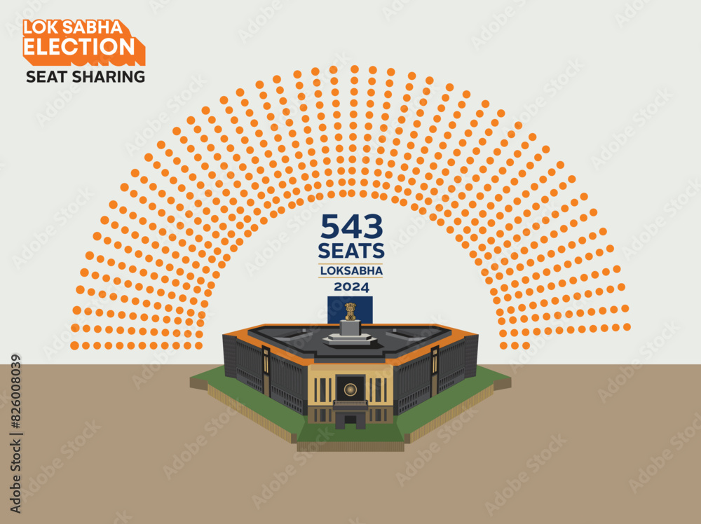 Vecteur Stock Lok Sabha Election of India. A creative concept poster ...