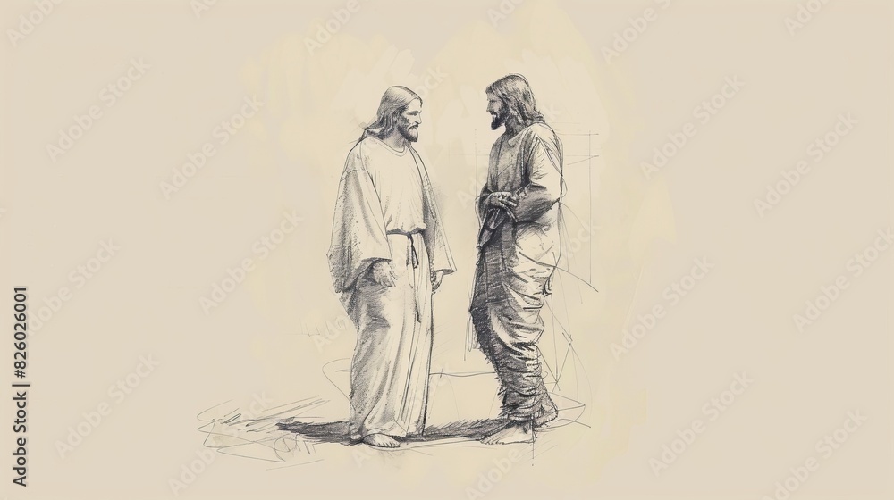 Biblical Illustration of Jesus Assisting in Difficult Decisions ...