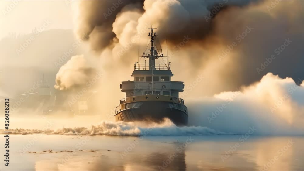 Vídeo do Stock: Impact of ship noise pollution on marine life ...