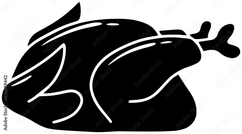 rotisserie illustration food silhouette chicken logo fried icon roasted ...