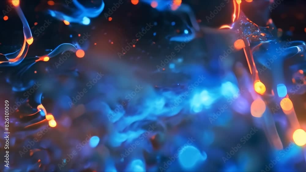 Microscopic view of neuron cells in neural network for neuro research ... Microscopic view of neuron cells in neural network for neuro research ...