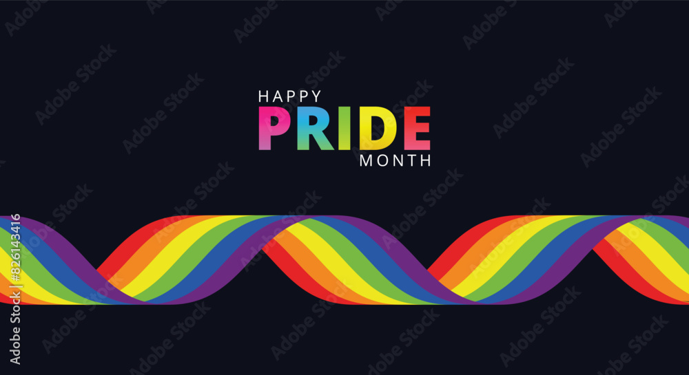 PRIDE month background for festival parades, parties, and social events ...