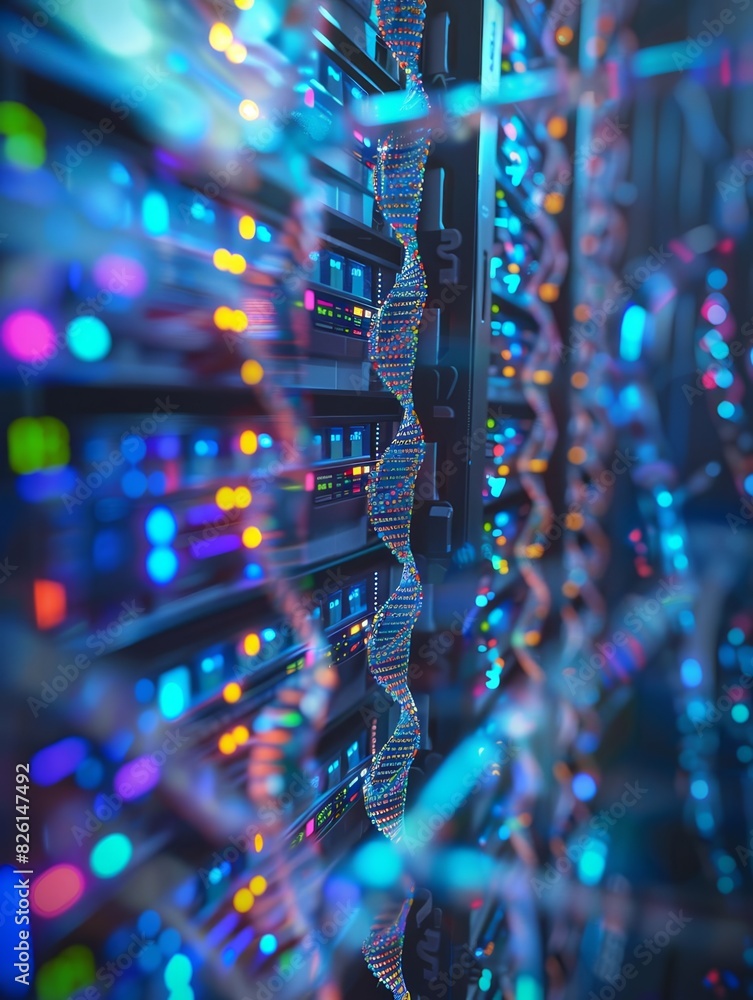 Storing large amounts of data in synthetic DNA strands in a biotech lab ...