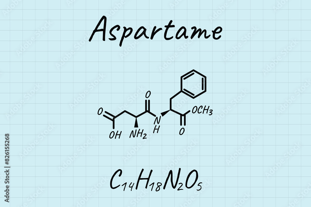 Chemical formula of Aspartame Stock Vector | Adobe Stock