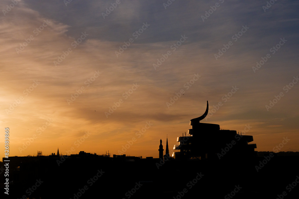 Edinburgh Scotland: 13th Feb 2024: Carlton Hill lookout point at sunset ...